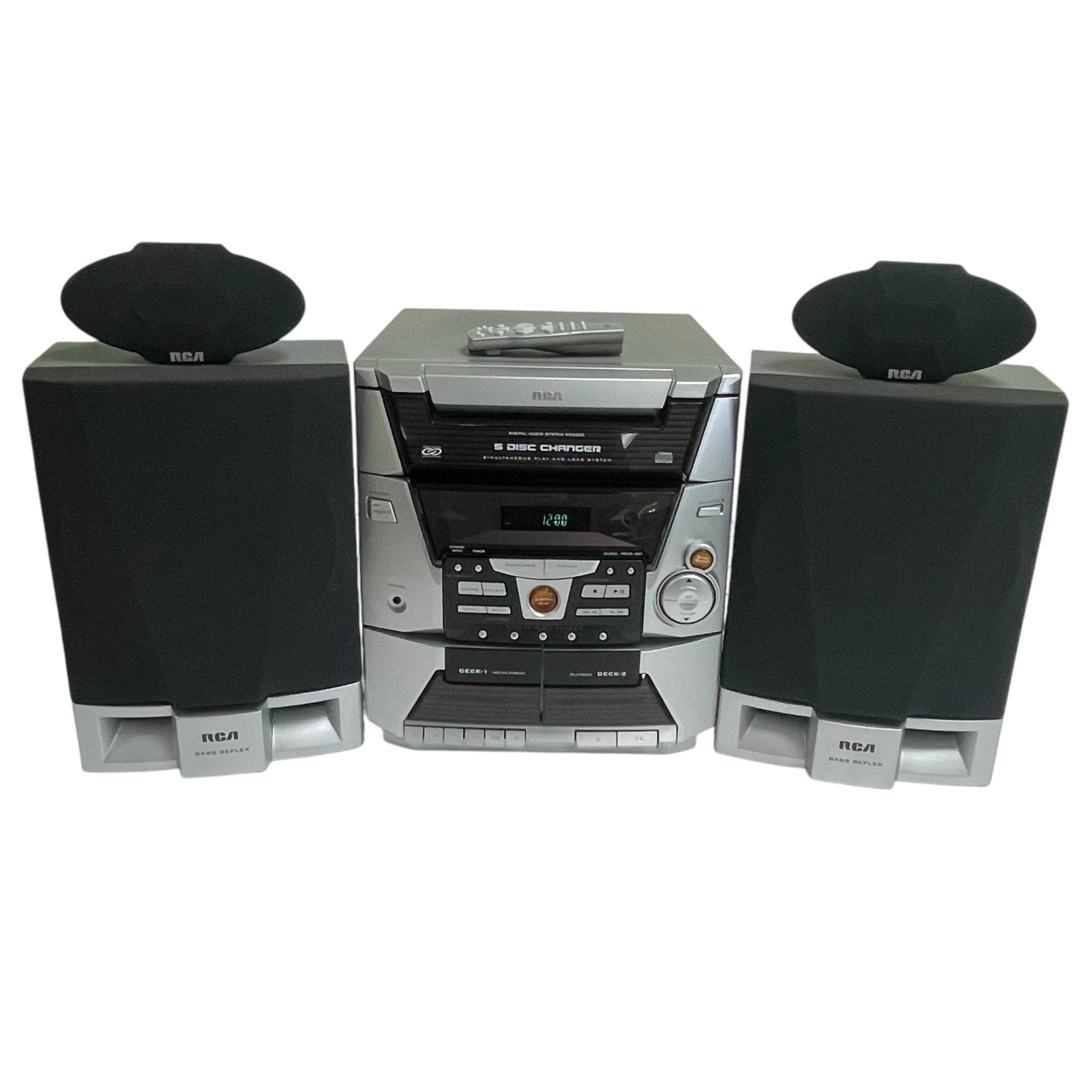 RCA 5 Disc Changer Cassette AM/FM Radio Compact Digital Audio Stereo S
