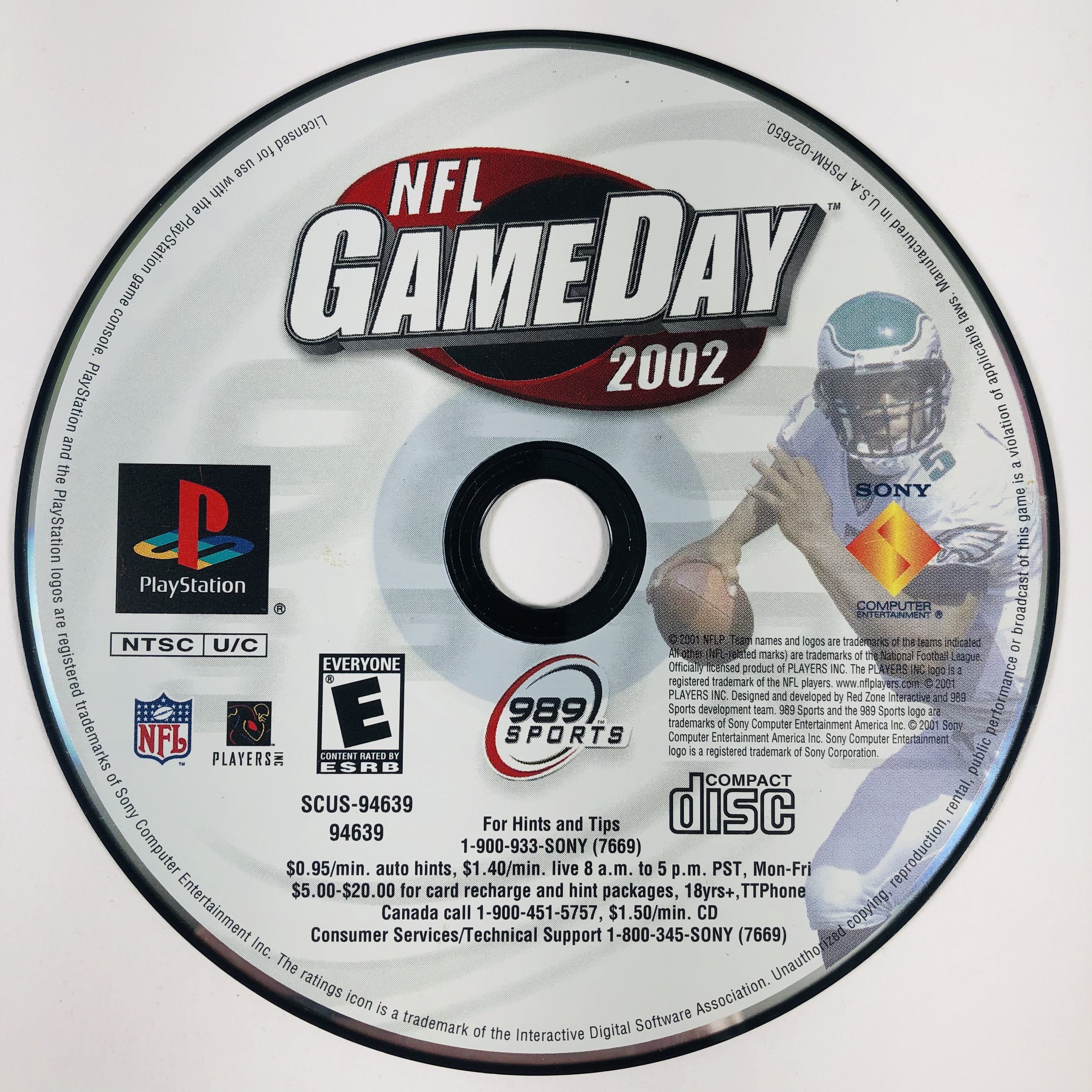 NFL GameDay 2002 Sony Playstation 1 PS1